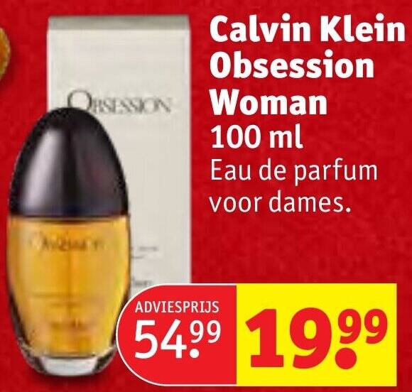 Calvin Klein Obsession Woman 100ml aanbieding bij Kruidvat