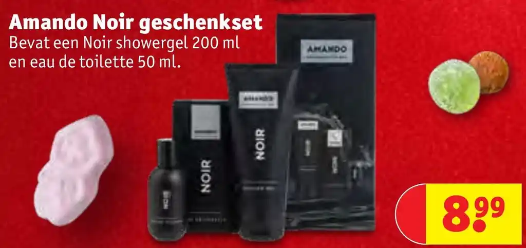 Amando Noir geschenkset aanbieding bij Kruidvat