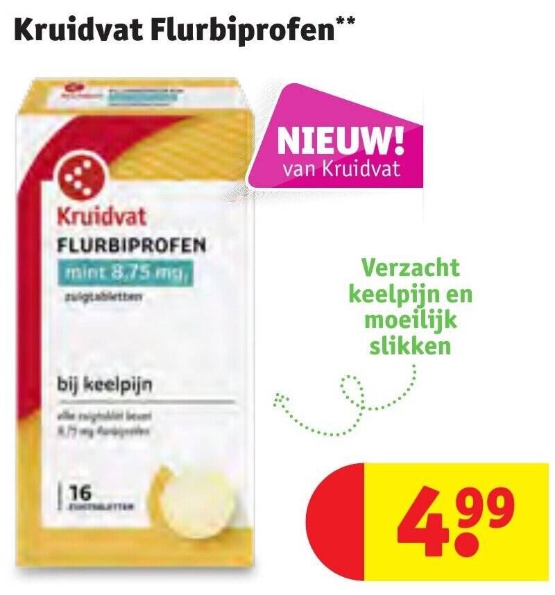 Kruidvat Flurbiprofen aanbieding bij Kruidvat