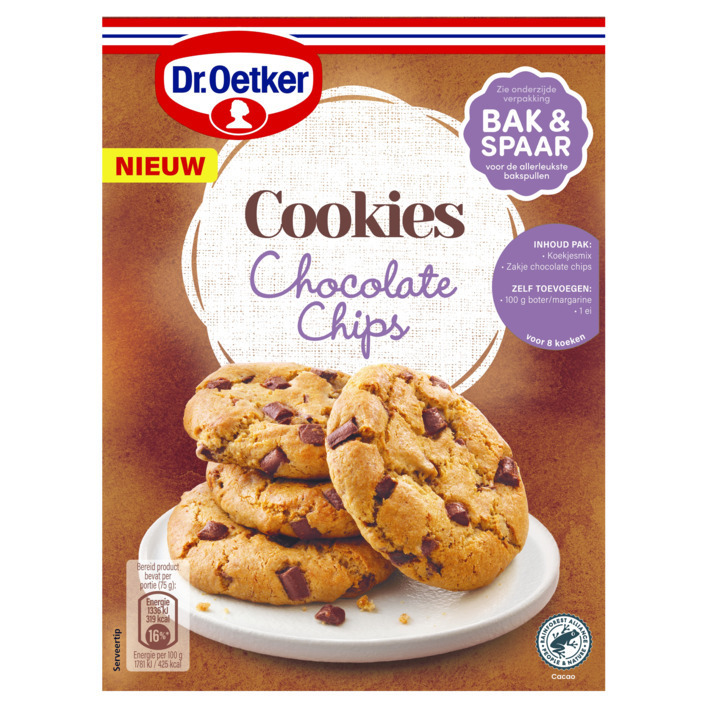 Dr. Oetker Chocolate chip cookies aanbieding bij Albert Heijn
