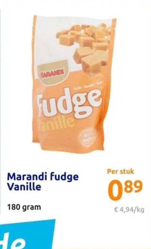 Marandi fudge Vanille 180 gram aanbieding bij Action