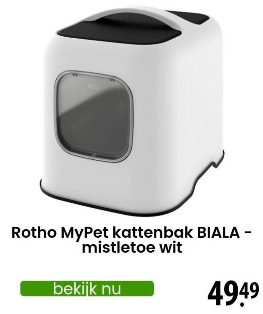 Rotho MyPet kattenbak BIALA - mistletoe wit aanbieding bij Zooplus