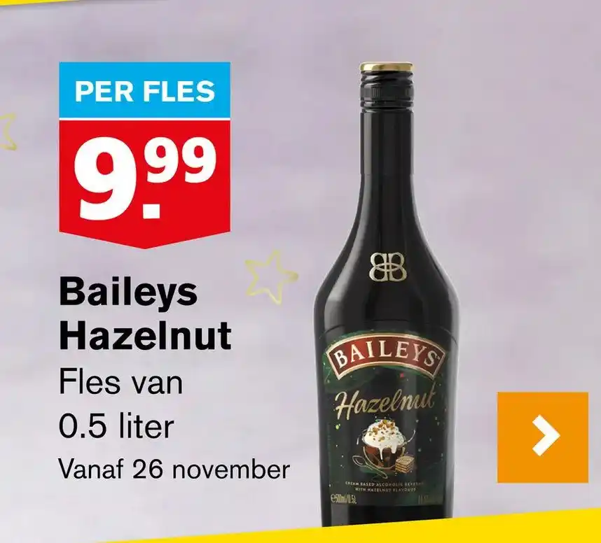 Baileys hazelnut aanbieding bij Hoogvliet
