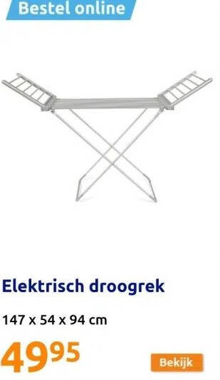 Elektrisch droogrek aanbieding bij Action