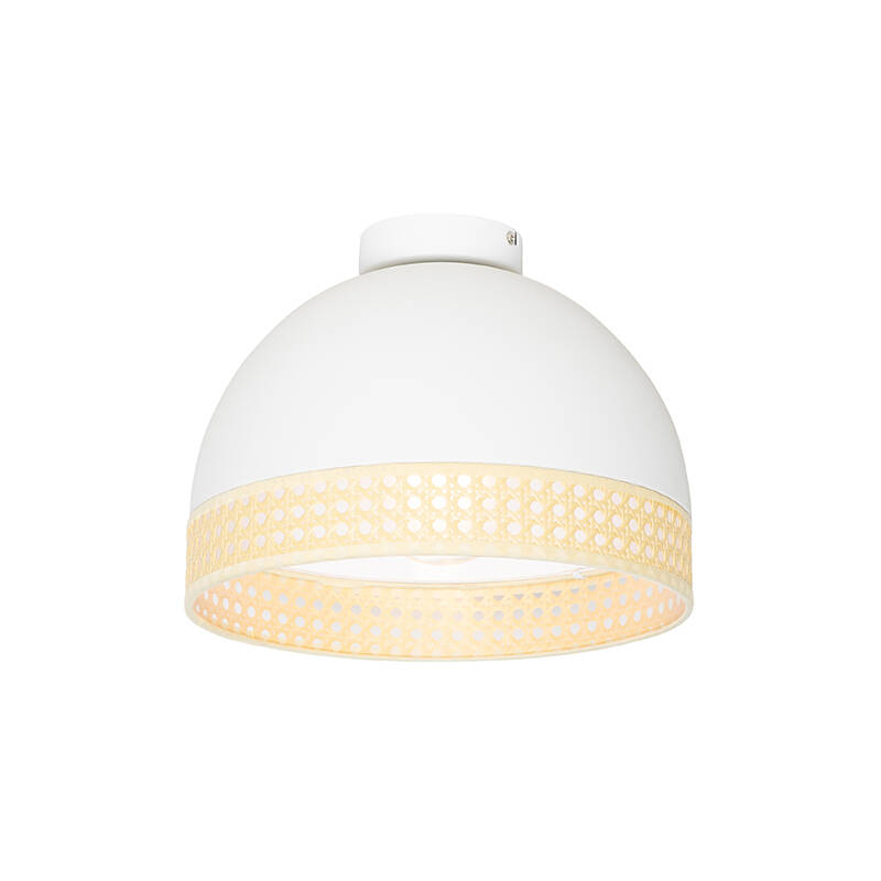 Oosterse plafondlamp wit met rotan 30 cm - magna rotan aanbieding bij ...