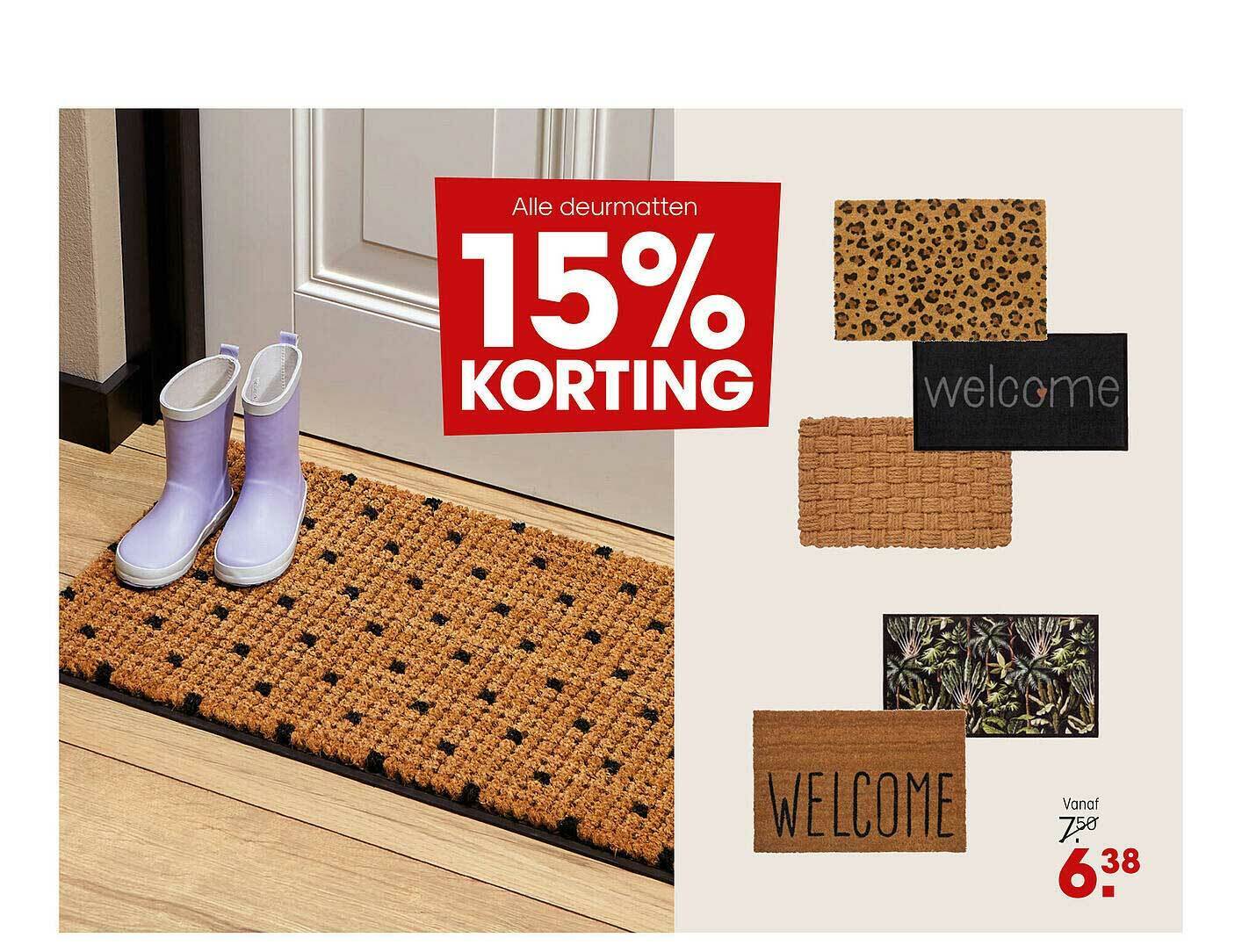 Alle Deurmatten 15% Korting aanbieding bij Kwantum