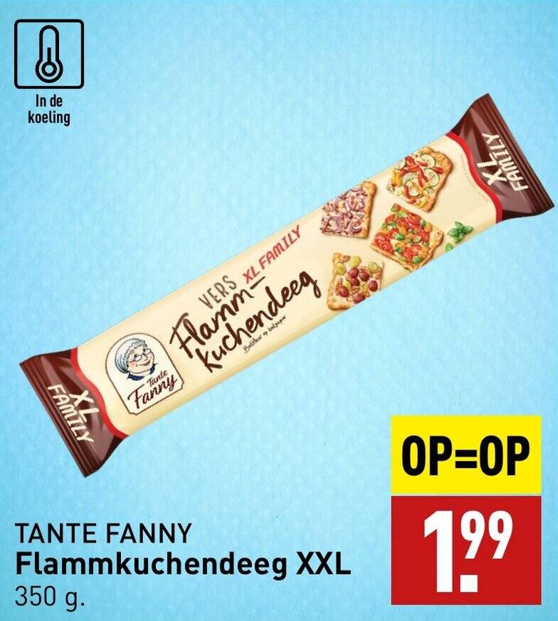TANTE FANNY Flammkuchendeeg XXL aanbieding bij ALDI