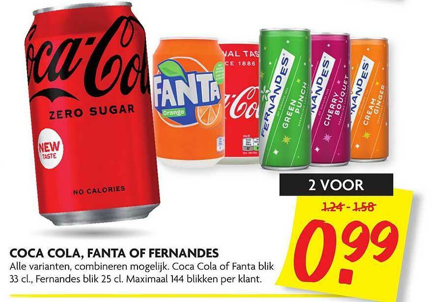 Coca Cola, Fanta Of Fernandes aanbieding bij Dekamarkt