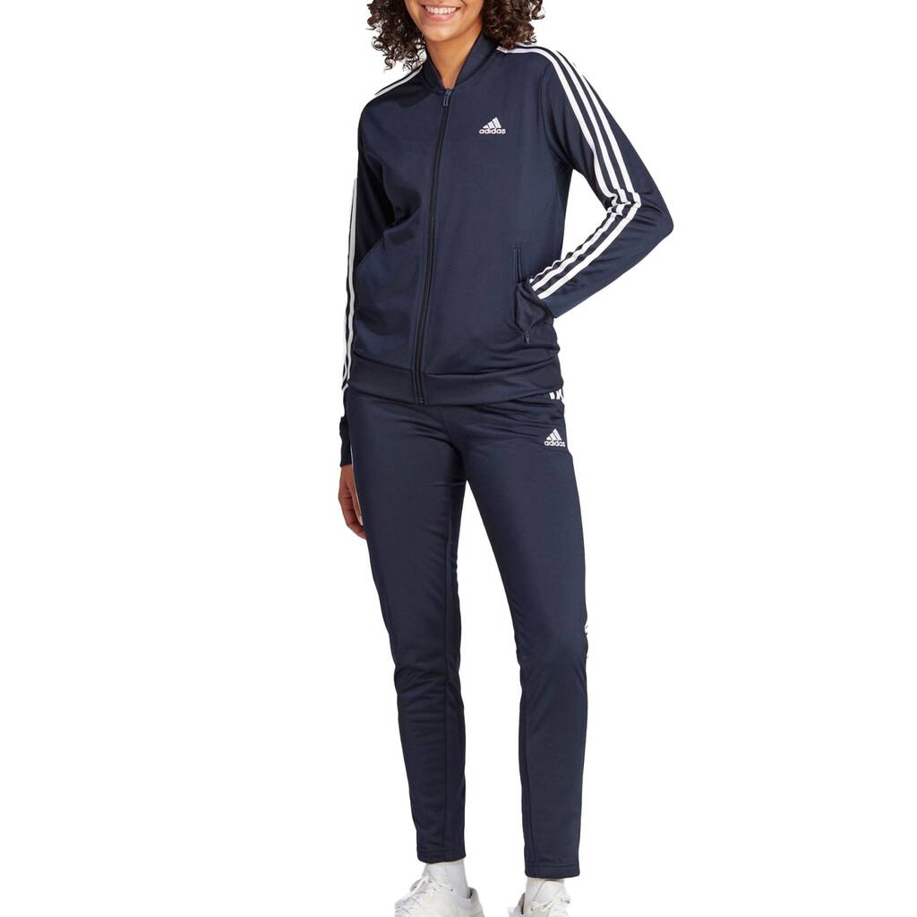Adidas Essentials 3 Stripes Trainingspak Dames Aanbieding Bij Plutosport