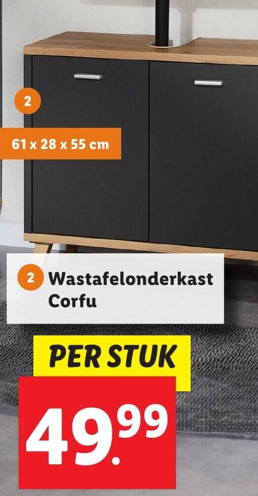 Wastafelonderkast Corfu aanbieding bij Lidl