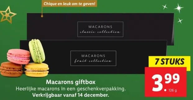 Macarons giftbox aanbieding bij Lidl