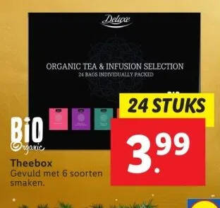 Organic theebox aanbieding bij Lidl