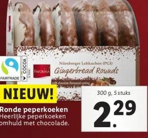 Ronde peperkoeken aanbieding bij Lidl