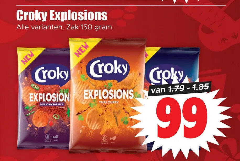 Croky explosions aanbieding bij Dirk