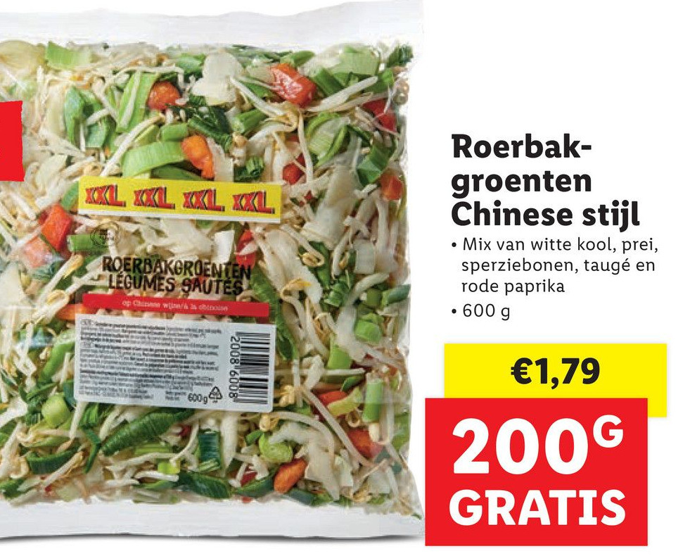 Roerbak- groenten Chinese stijl aanbieding bij Lidl