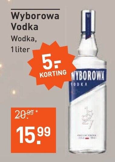 Wyborowa Vodka 1 liter aanbieding bij Albert Heijn