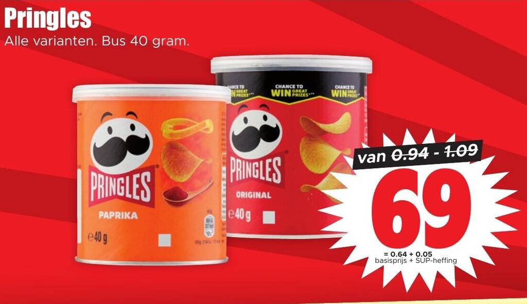 Pringles 40g aanbieding bij Dirk
