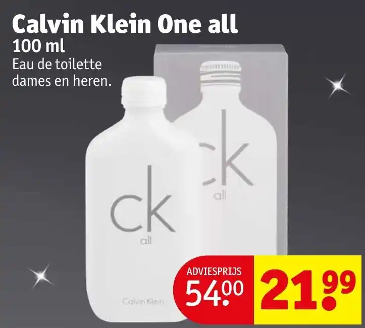 Calvin Klein One all 100ml aanbieding bij Kruidvat