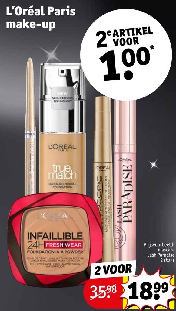 L'Oréal Paris make-up aanbieding bij Kruidvat