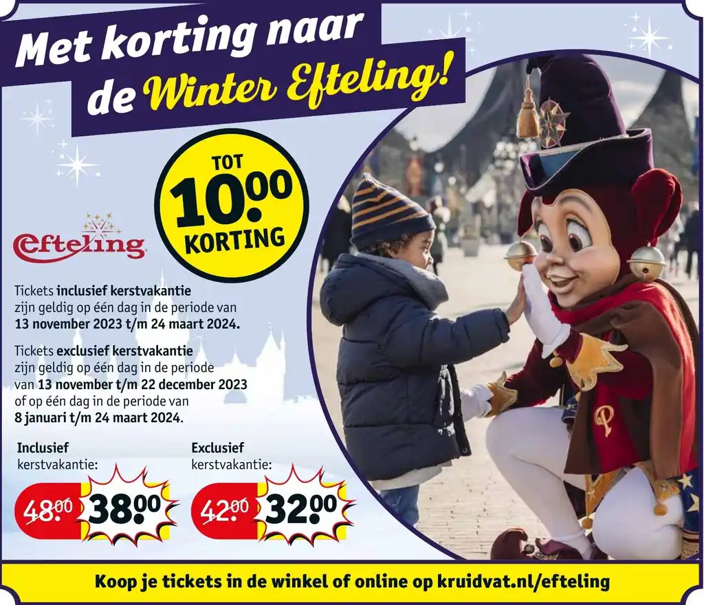 Winter Efteling ticket aanbieding bij Kruidvat