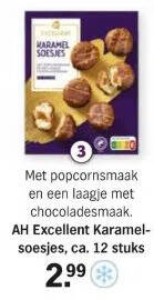 AH Excellent Karamel-soesjes, ca. 12 stuks aanbieding bij Albert Heijn