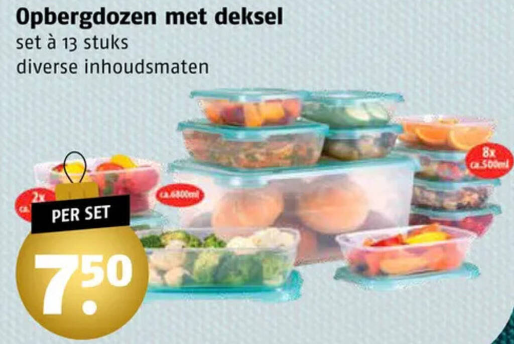 Opbergdozen met deksel aanbieding bij Poiesz