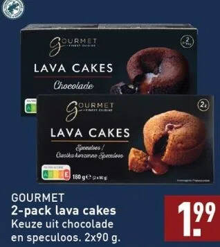 2-pack lava cakes aanbieding bij ALDI