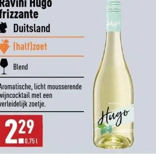 Ravini hugo frizzante aanbieding bij ALDI