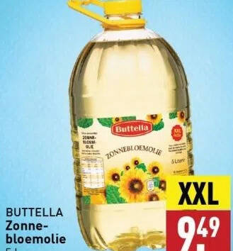 Buttella zonnebloemolie 5 1. aanbieding bij ALDI