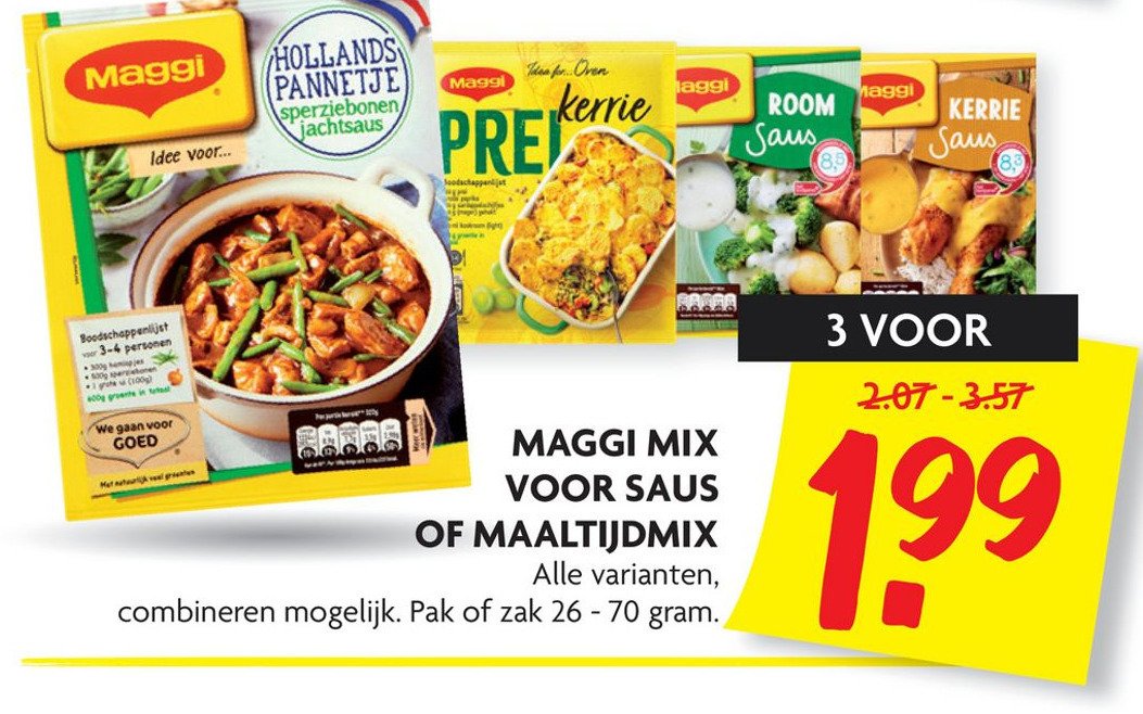MAGGI MIX VOOR SAUS OF MAALTIJDMIX aanbieding bij Dekamarkt