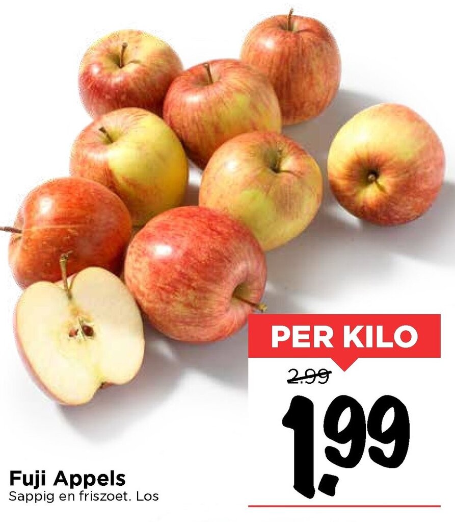 Fuji appels 1kg aanbieding bij Vomar Voordeelmarkt