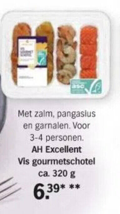 AH Excellent Vis gourmetschotel ca. 320 g aanbieding bij Albert Heijn