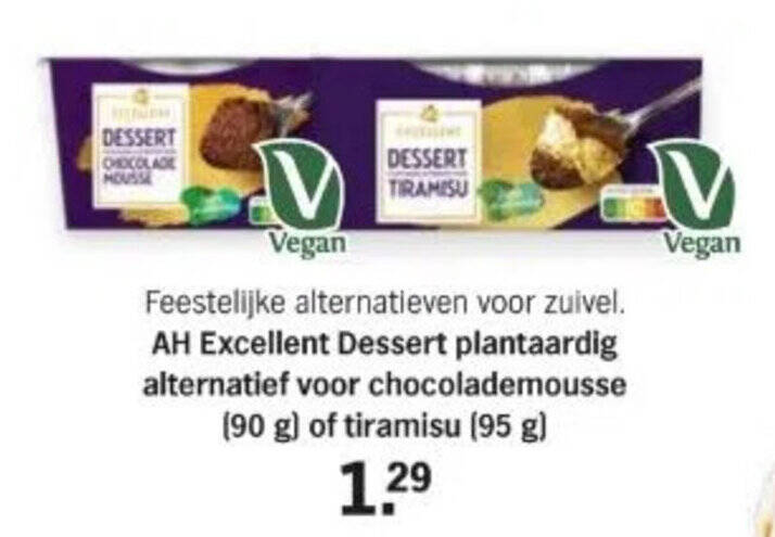 AH Excellent Dessert plantaardig alternatief voor chocolademousse (90 g ...