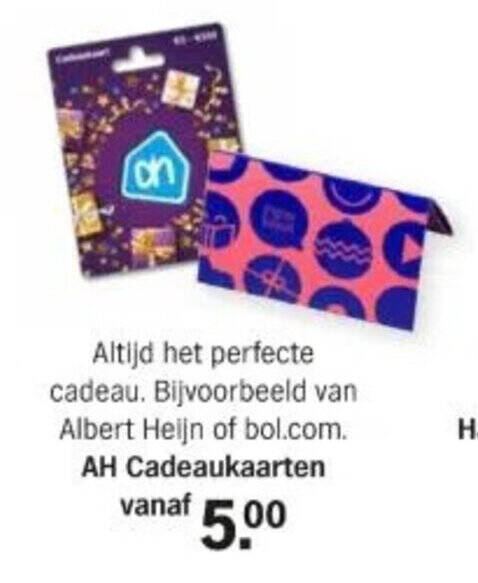 AH Cadeaukaarten aanbieding bij Albert Heijn