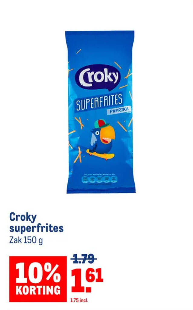 Croky superfrites Zak 150 g aanbieding bij Makro