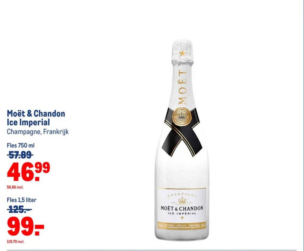 Moët & Chandon Ice Imperial 750ml aanbieding bij Makro