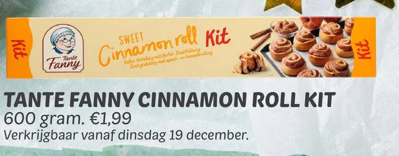 Tante fanny cinnamon roll kit aanbieding bij Dekamarkt