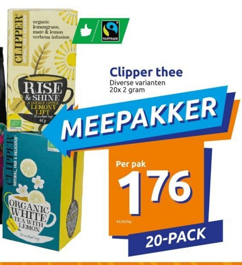 Clipper thee 20-packs aanbieding bij Action