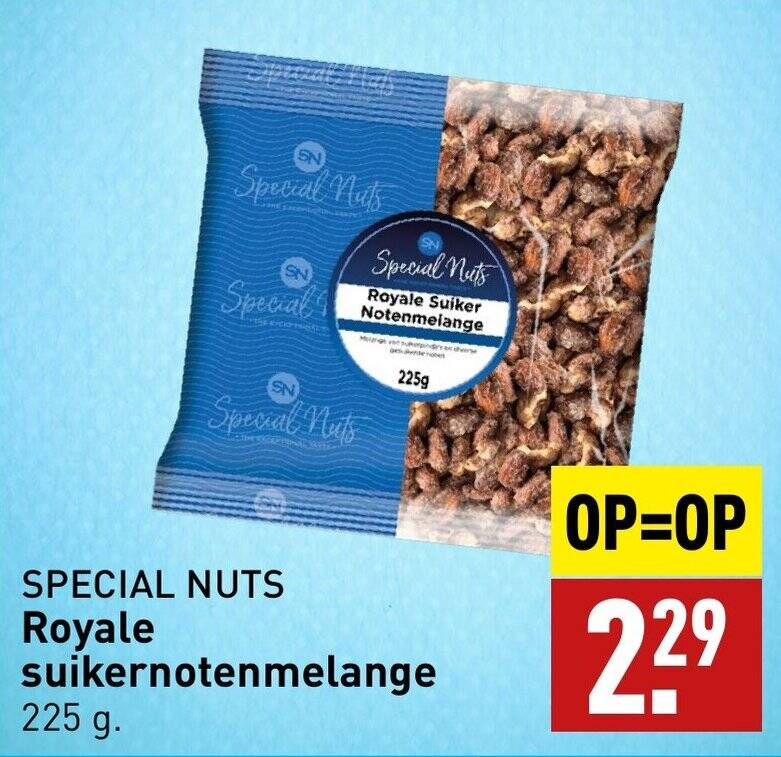 SPECIAL NUTS Royale suikernotenmelange 225g aanbieding bij ALDI