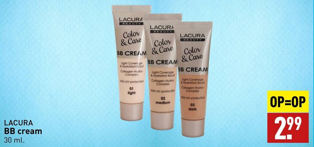 LACURA BB cream 30 ml aanbieding bij ALDI
