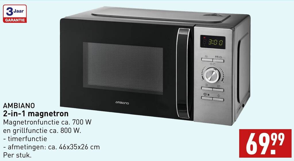 AMBIANO 2-in-1 magnetron aanbieding bij ALDI