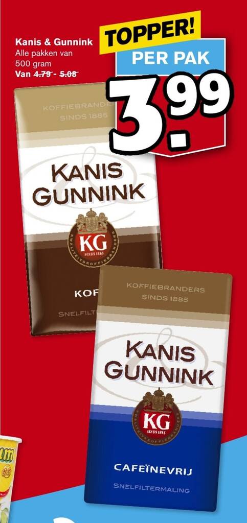 Kanis & Gunnink 500g aanbieding bij Hoogvliet