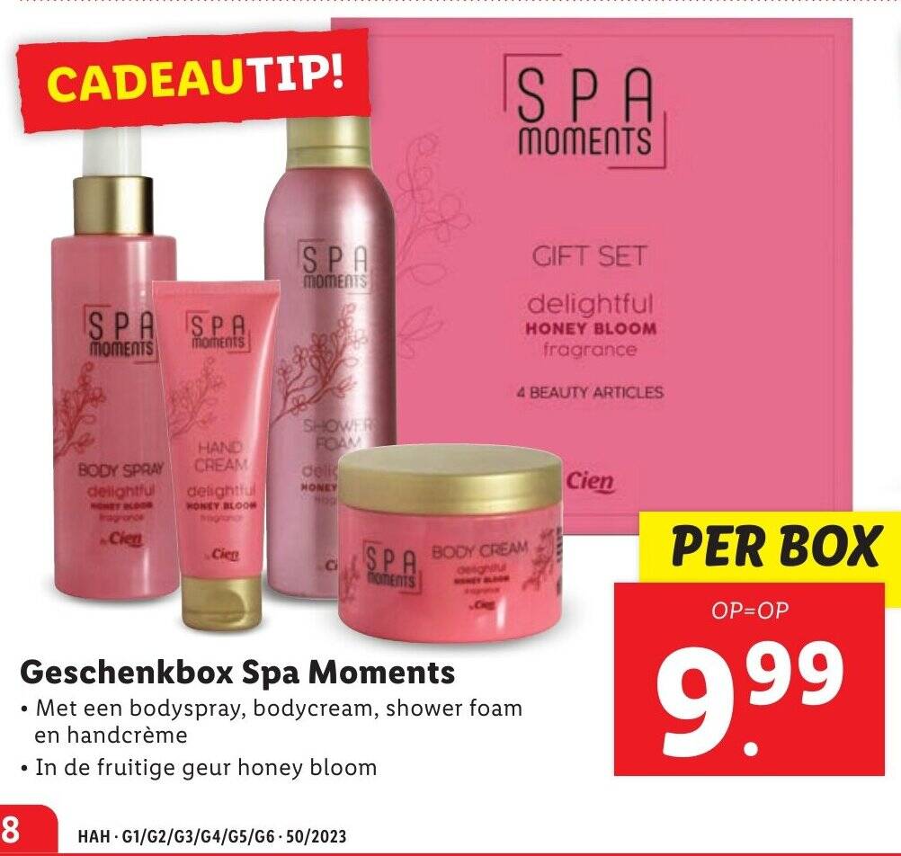 Geschenkbox Spa Moments aanbieding bij Lidl