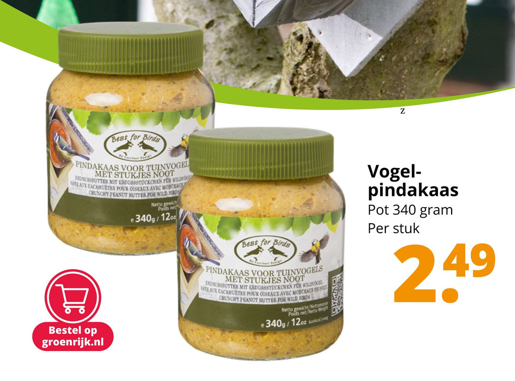 Vogelpindakaas aanbieding bij GroenRijk