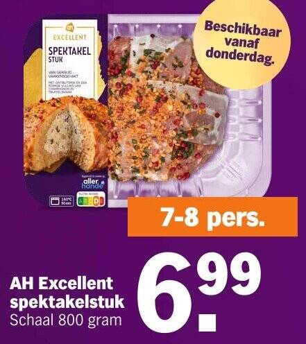 AH Excellent spektakelstuk Schaal 800 gram aanbieding bij Albert Heijn