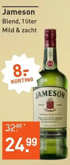 Jameson 1 liter aanbieding bij Albert Heijn