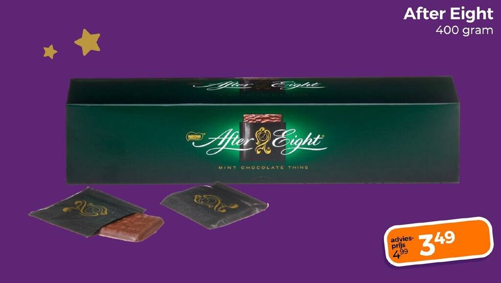 After Eight 400g aanbieding bij Trekpleister