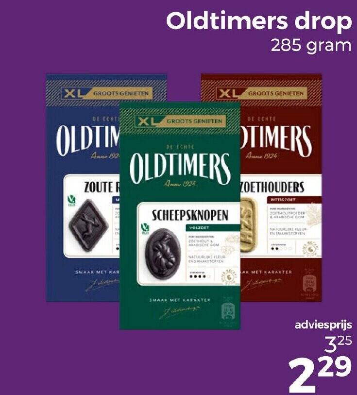 Oldtimers drop 285 gram aanbieding bij Trekpleister