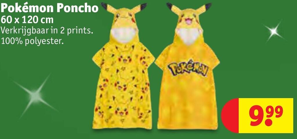 Pokémon Poncho 60 x 120 cm aanbieding bij Kruidvat