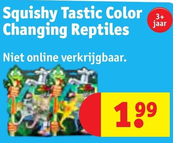Squishy Tastic Color Changing Reptiles aanbieding bij Kruidvat